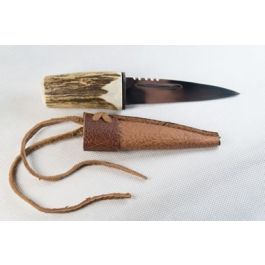 Genuine Stag Antler Sgian Dubh Straight (Stainless Steel) York Armoury